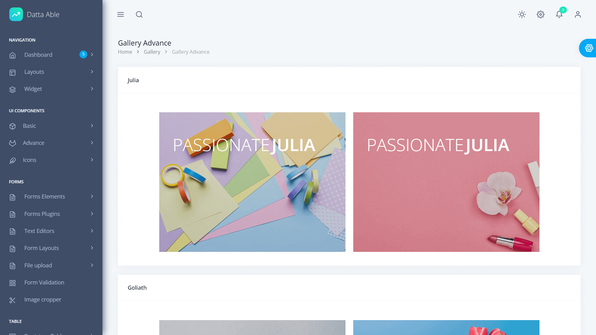Live Preview | Datta able Dashboard Template