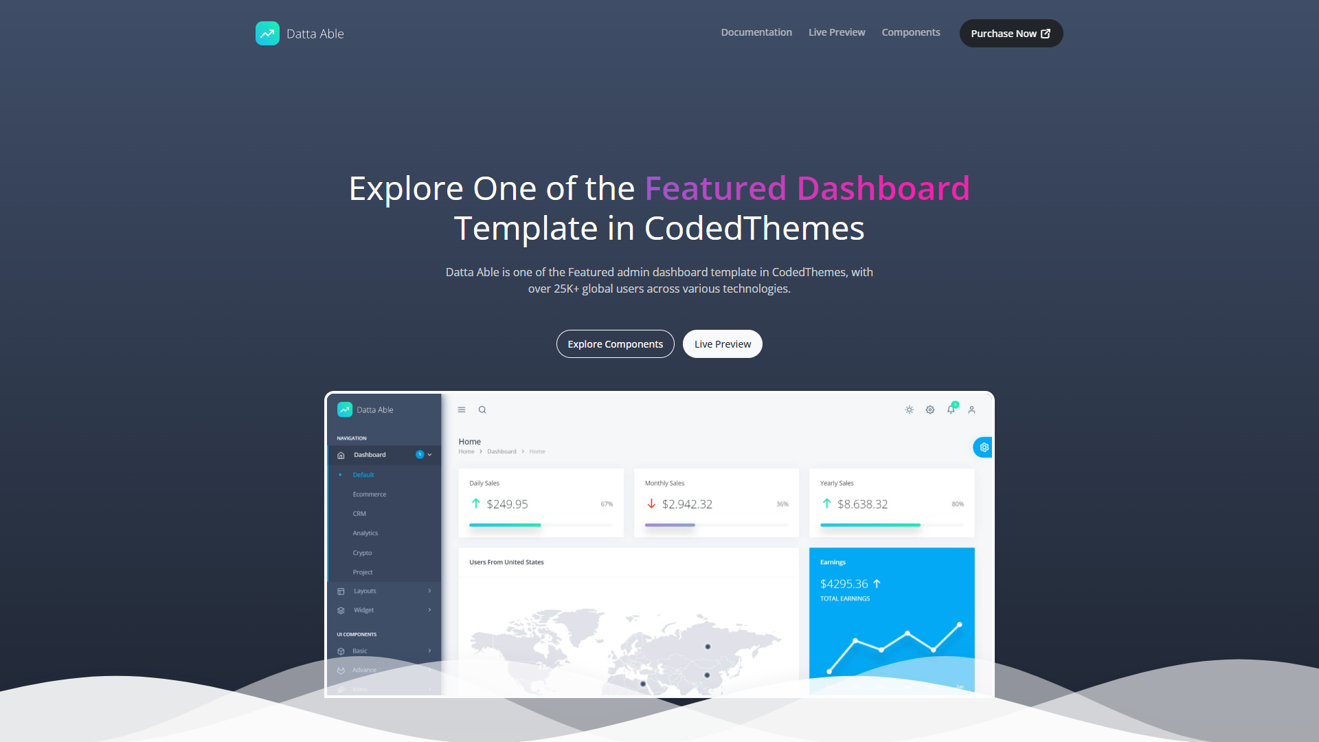 Welcome | Datta Able Premium React Hooks + Admin Template