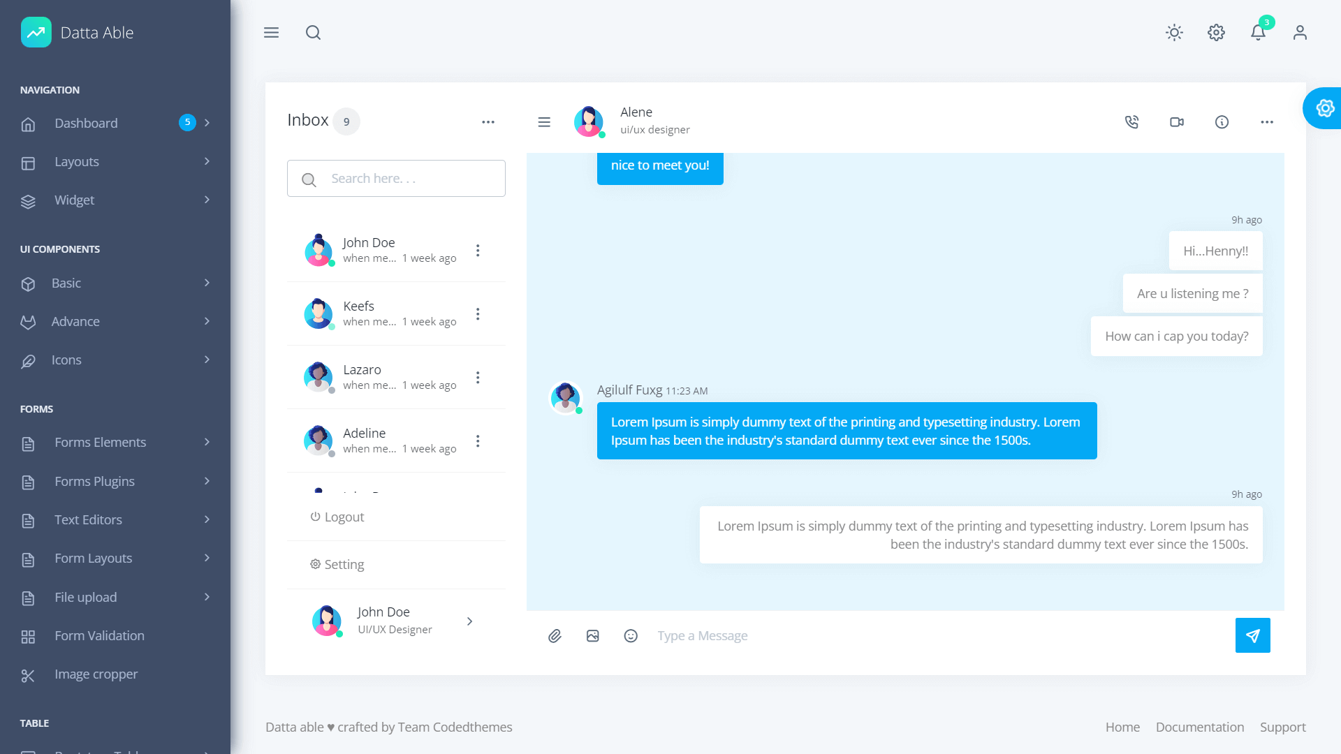 Welcome | Datta Able Premium React Hooks + Admin Template