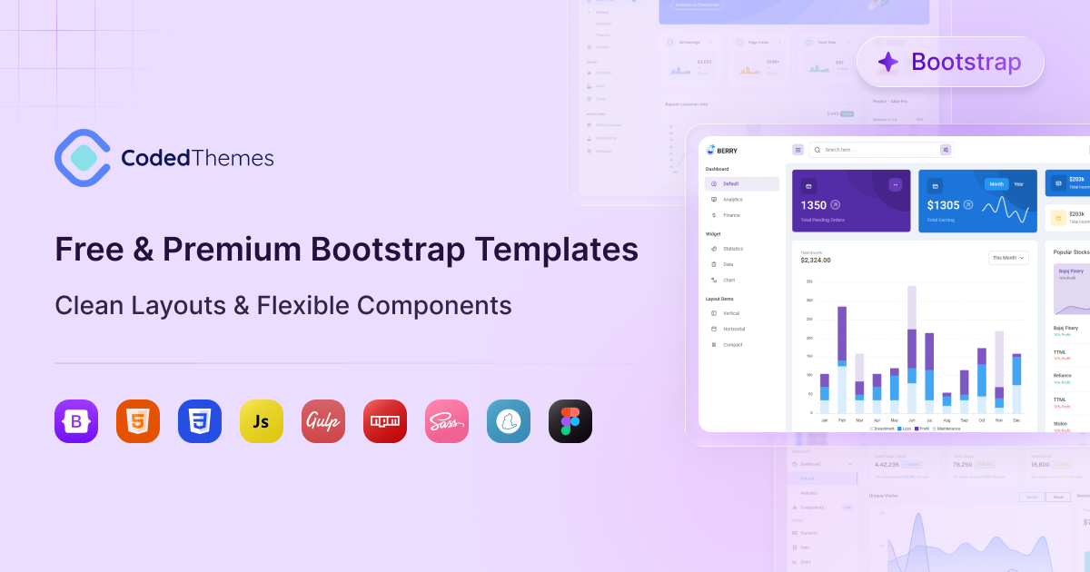 Bootstrap Templates & Themes - CodedThemes