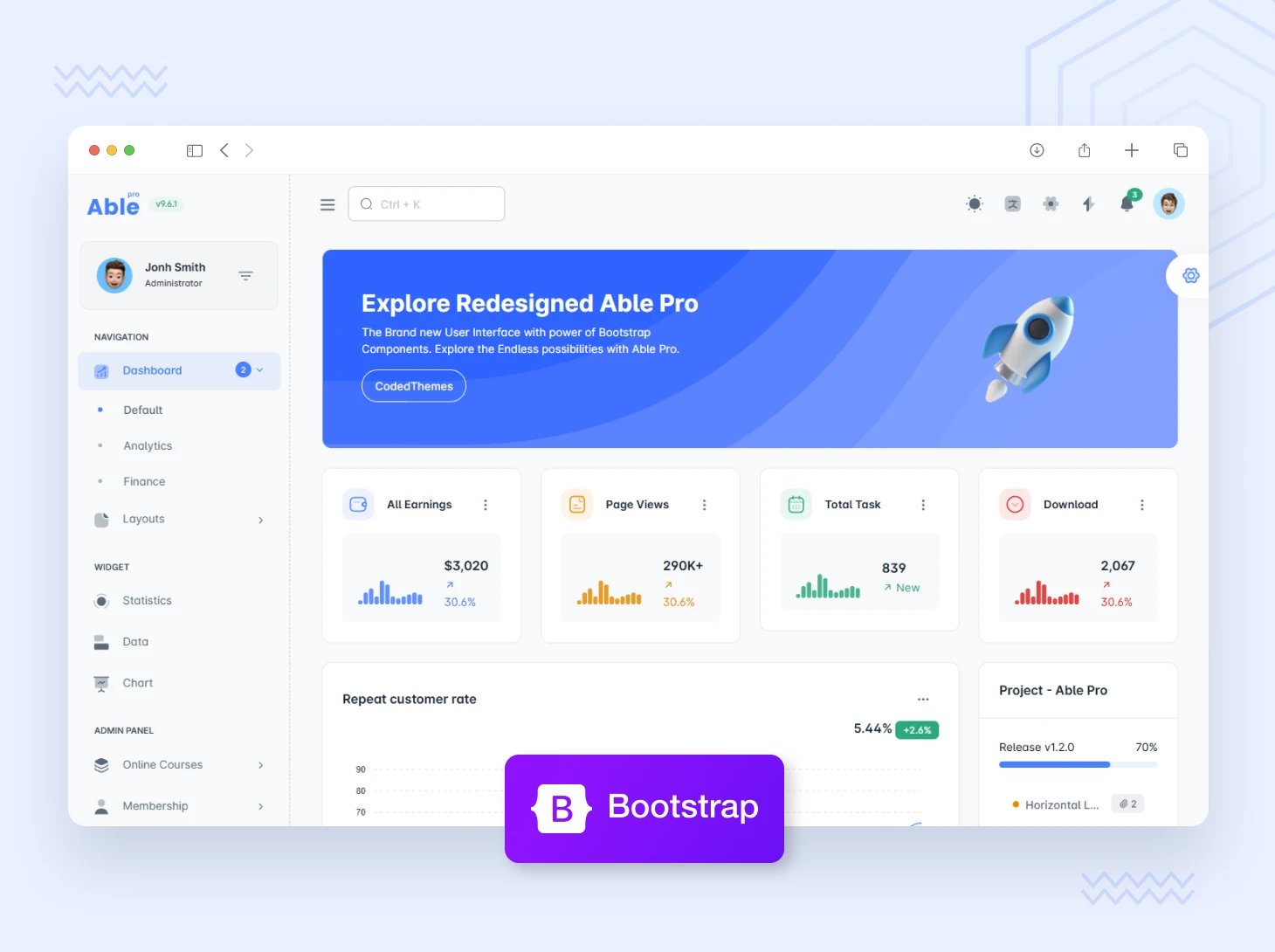 Bootstrap Admin & Dashboard - CodedThemes